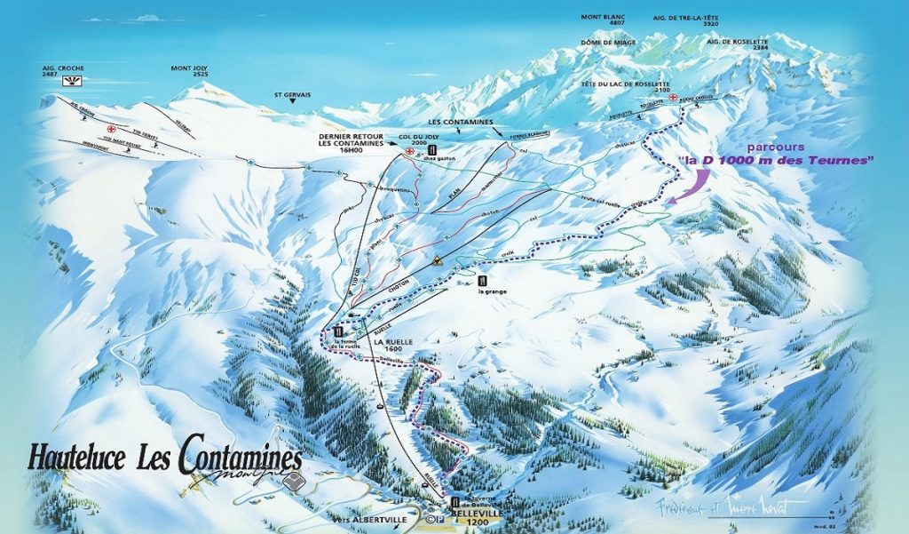 Hauteluce Les Contamines Piste Map - Ski Weekender